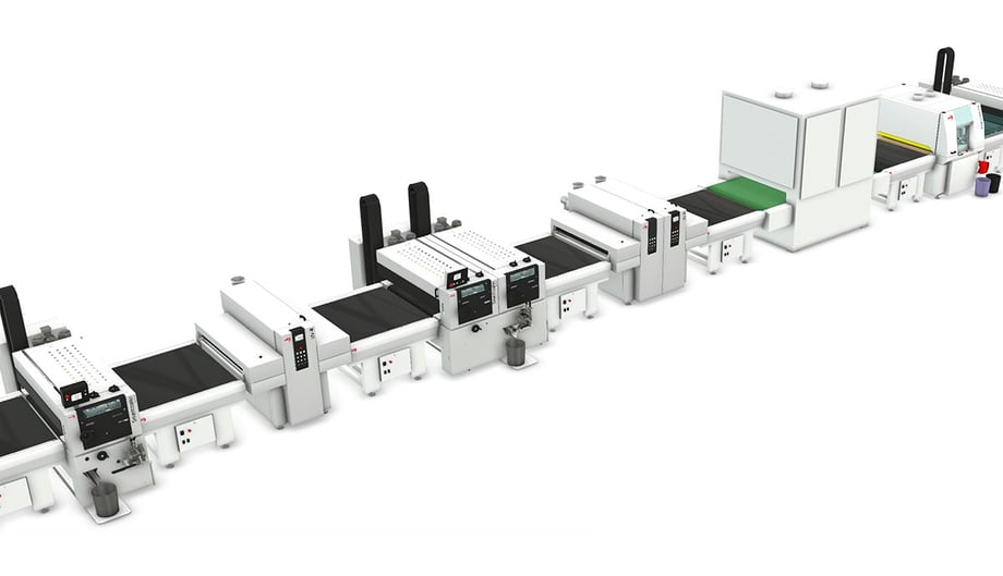 Simple spray coater machine for automatic panel coating