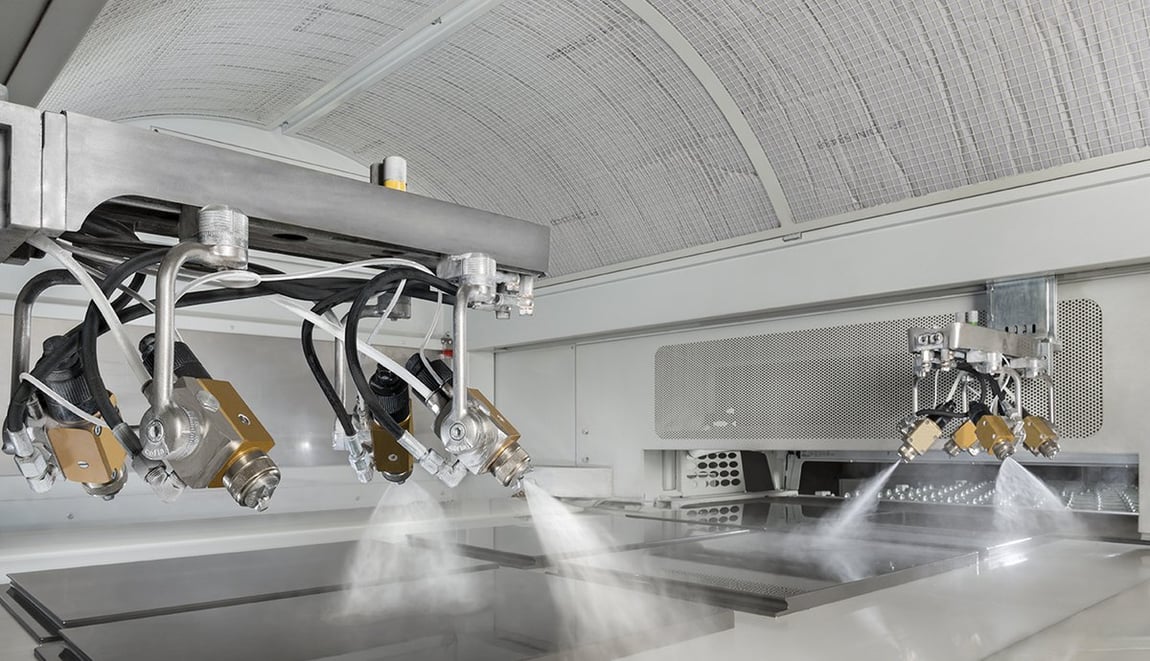 Spray coating line, medium size system