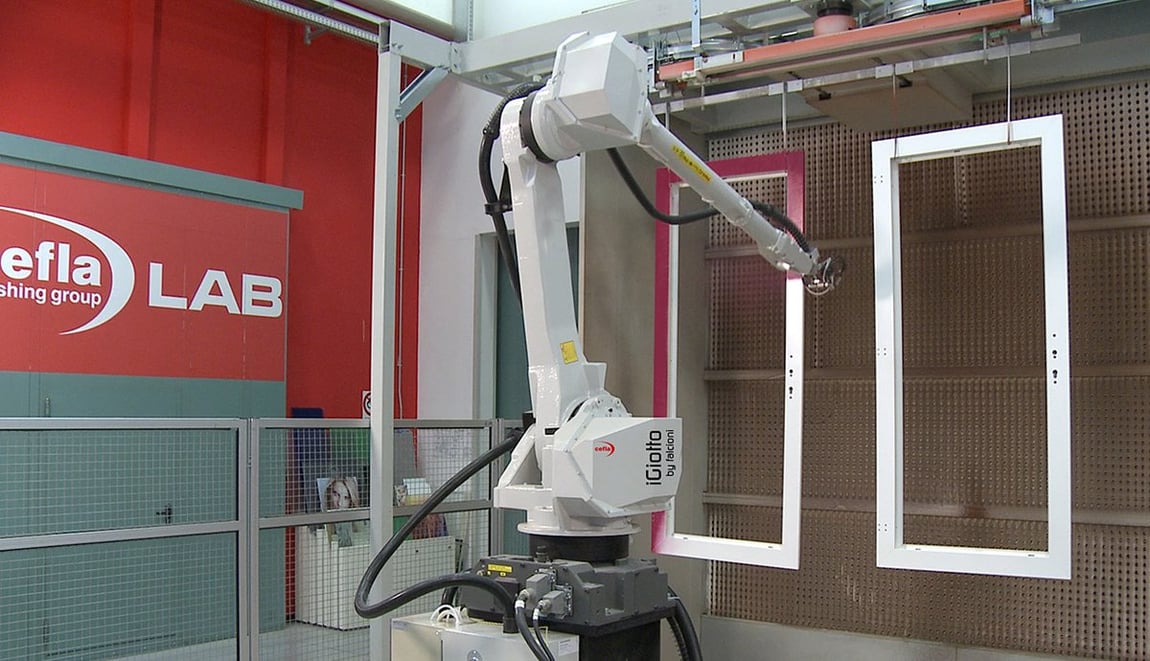Programming coating robots for window frame spraying